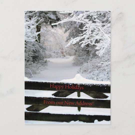 Happy Holidays - New Address Christmas Card | Zazzle.com