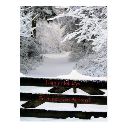 Happy Holidays - New Address Christmas Card | Zazzle.com
