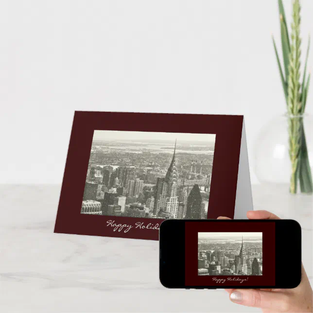 Happy Holidays - New York City in the Snow Holiday Card | Zazzle