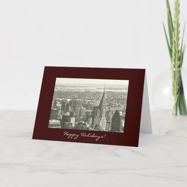 Happy Holidays - New York City in the Snow Holiday Card | Zazzle