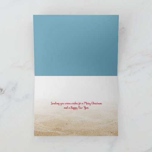 Happy Holidays Ocean Beach Card | Zazzle