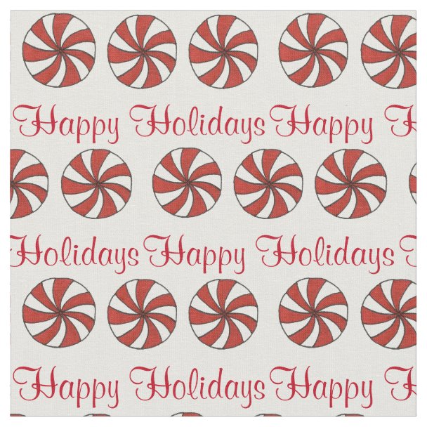 Peppermint Candy Fabric | Zazzle