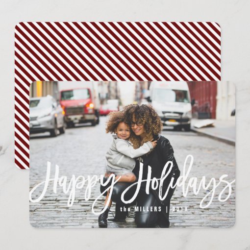 Happy Holidays Photo Card, horizontal Holiday Card | Zazzle
