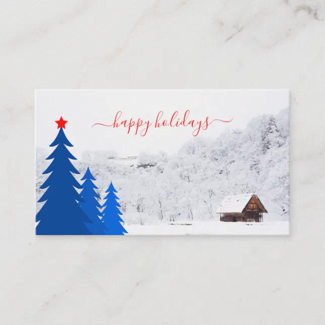 Happy Holidays Place Card | Zazzle