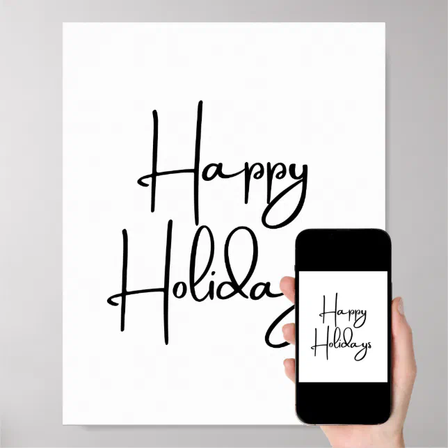 Happy Holidays Poster | Zazzle