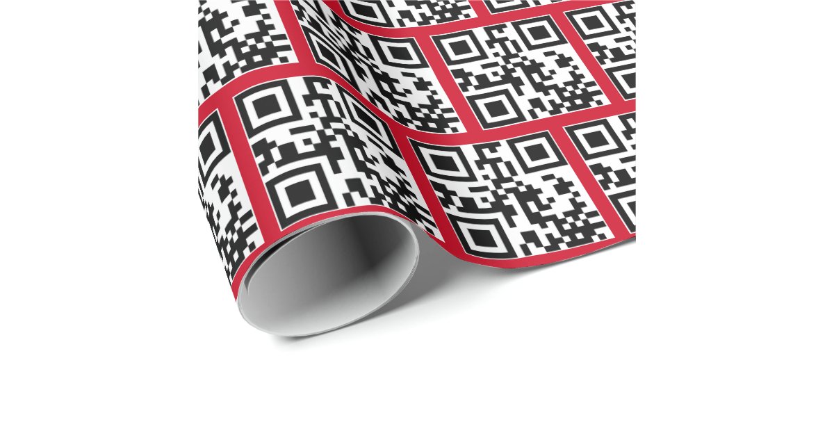 Happy Holidays QR Code Wrapping Paper | Zazzle