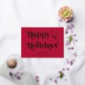 Happy Holidays Red Christmas Foil Holiday Card | Zazzle