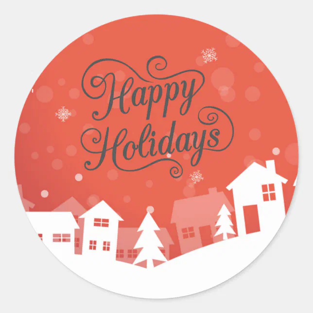 Happy Holidays Sticker | Zazzle
