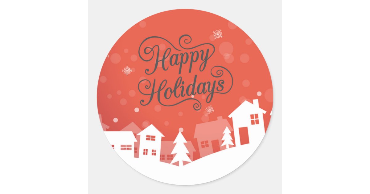 Happy Holidays Sticker | Zazzle