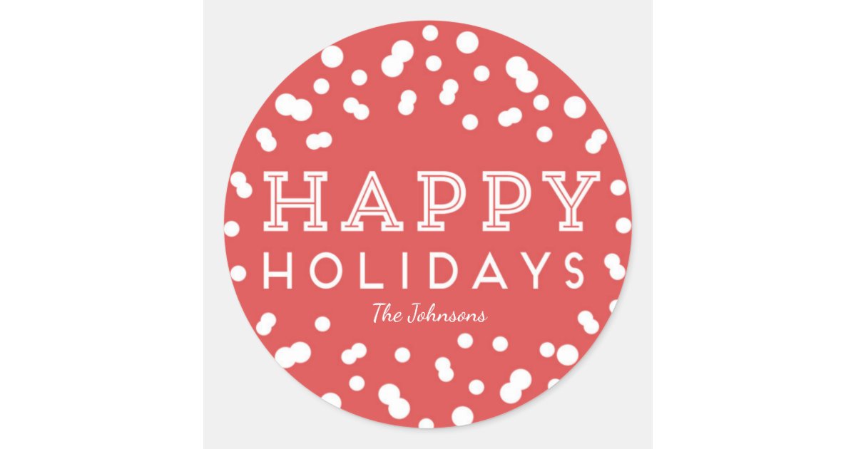 Happy Holidays Stickers | Zazzle