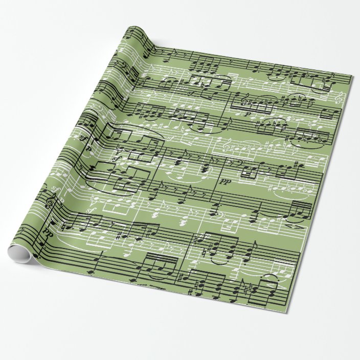 happy holidays with music wrapping paper | Zazzle.com