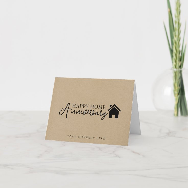 Happy Home Anniversary Real Estate Card | Zazzle