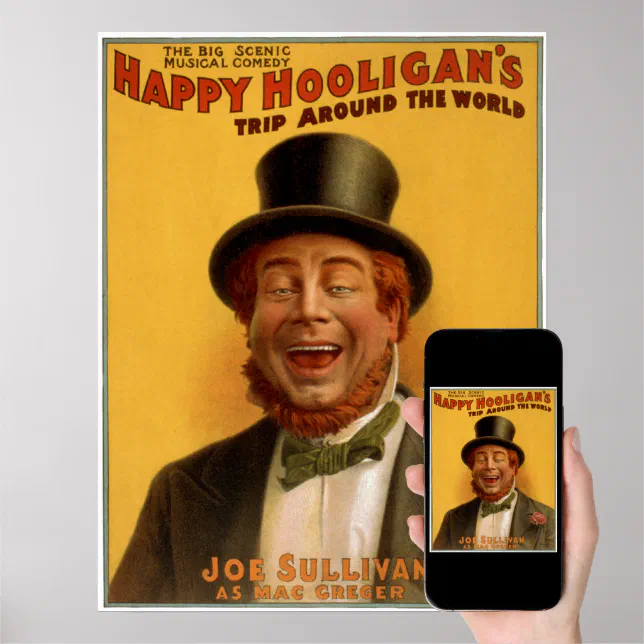 Happy Hooligan's Trip Around the World Poster | Zazzle