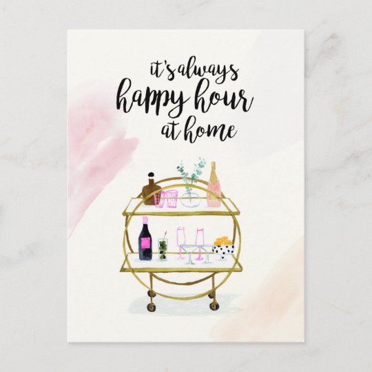 Happy Hour at Home I Postcard | Zazzle.com