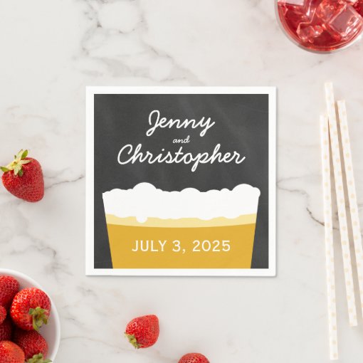 Happy Hour Brewery Craft Beer Party Napkins | Zazzle