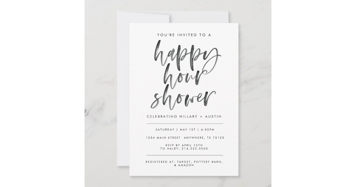 HAPPY HOUR BRIDAL SHOWER INVITATION | Zazzle