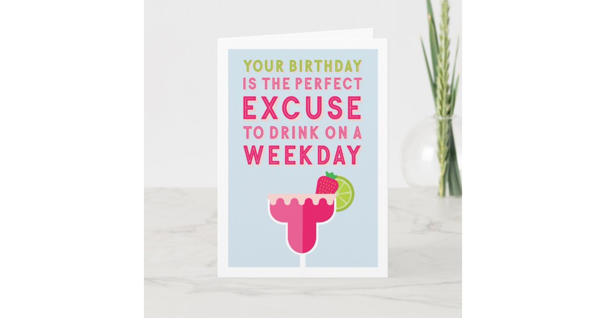 Happy Hour | Funny Birthday Card | Zazzle