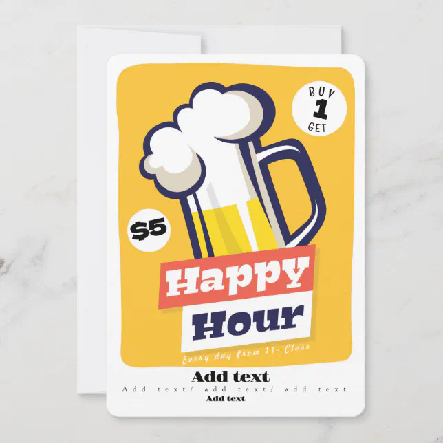Happy Hour Invitation | Zazzle