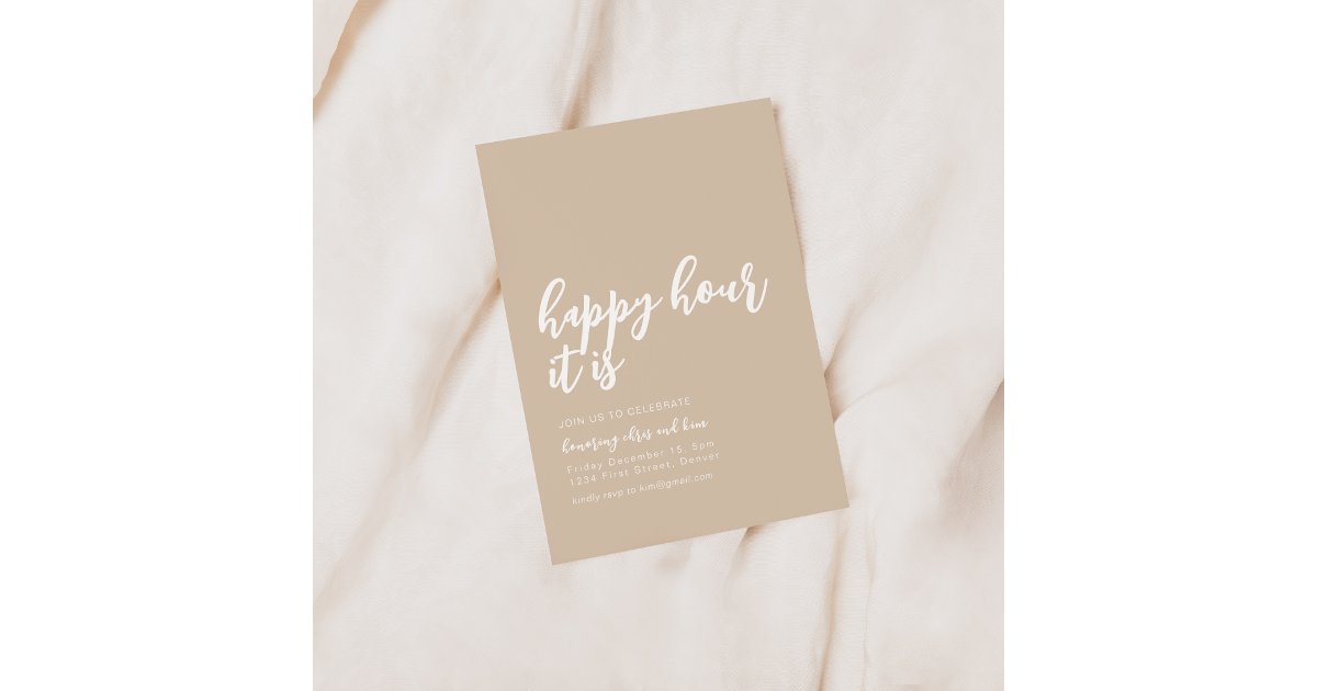 Happy Hour It Is Cocktail Party Invite | Zazzle