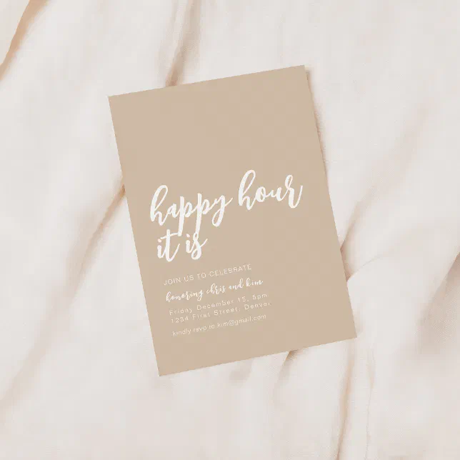 Happy Hour It Is Cocktail Party Invite | Zazzle