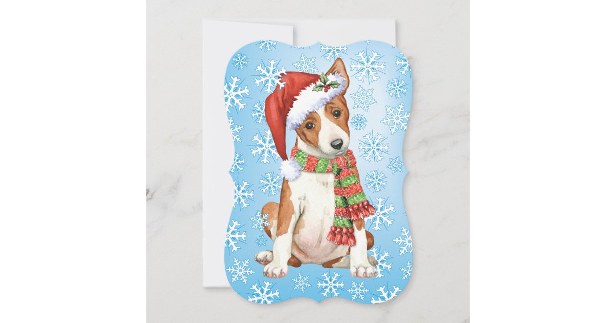 Happy Howlidays Basenji Holiday Card | Zazzle