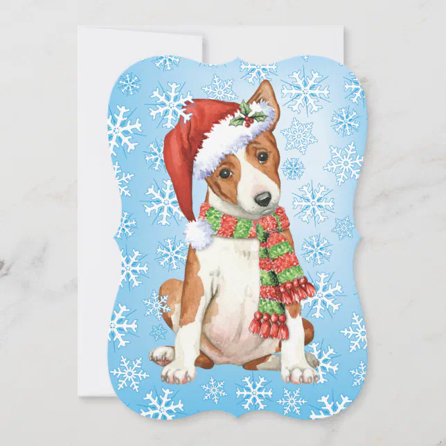 Happy Howlidays Basenji Holiday Card | Zazzle