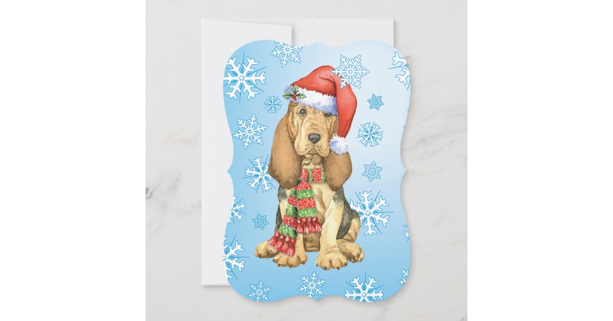 Happy Howlidays Bloodhound Holiday Card | Zazzle
