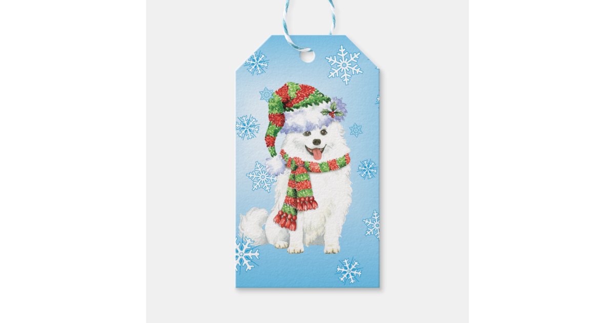 Happy Howlidays Eskimo Dog Gift Tags | Zazzle