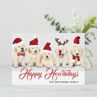 Happy Howlidays Pet Dog Holiday Photo | Christmas | Zazzle