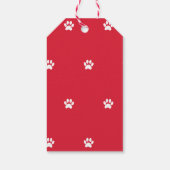 Happy Howlidays Pet Paw Print Personalize Holiday Gift Tags | Zazzle
