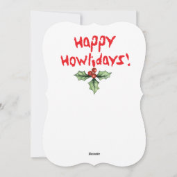 Happy Howlidays PWD Holiday Card | Zazzle