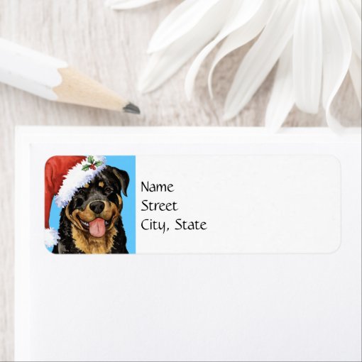 Happy Howlidays Rottweiler Label | Zazzle