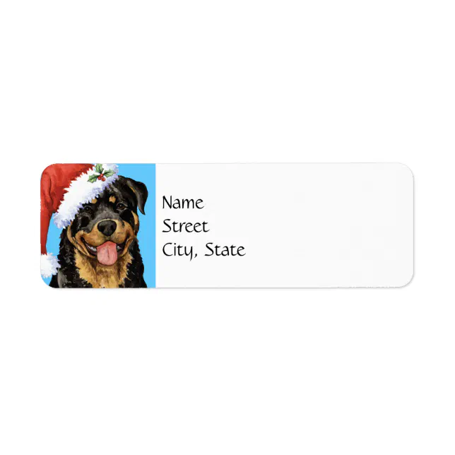 Happy Howlidays Rottweiler Label | Zazzle