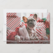 Happy Howlidays Single Photo Pet Christmas Holiday Card | Zazzle