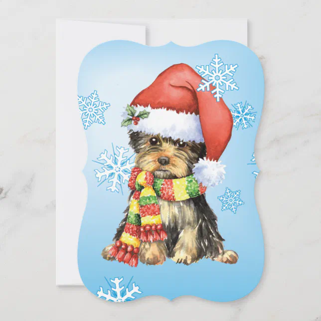 Happy Howlidays Yorkie Holiday Card | Zazzle