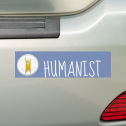Happy Human Humanist Bumper Sticker | Zazzle