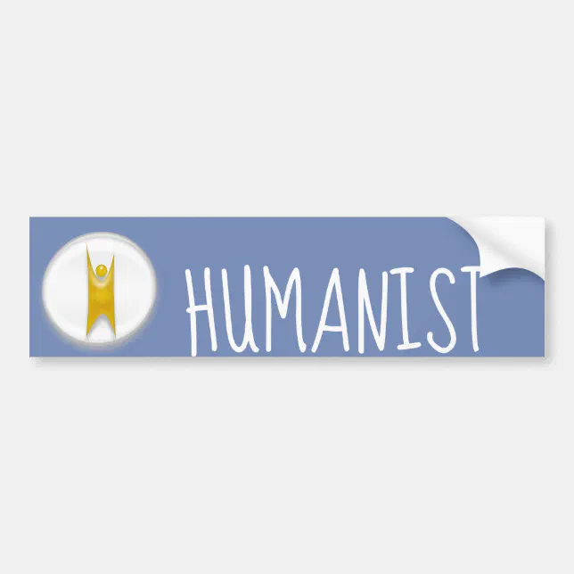 Happy Human Humanist Bumper Sticker | Zazzle