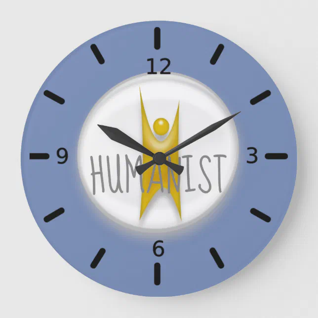Happy Human Humanist Large Clock | Zazzle