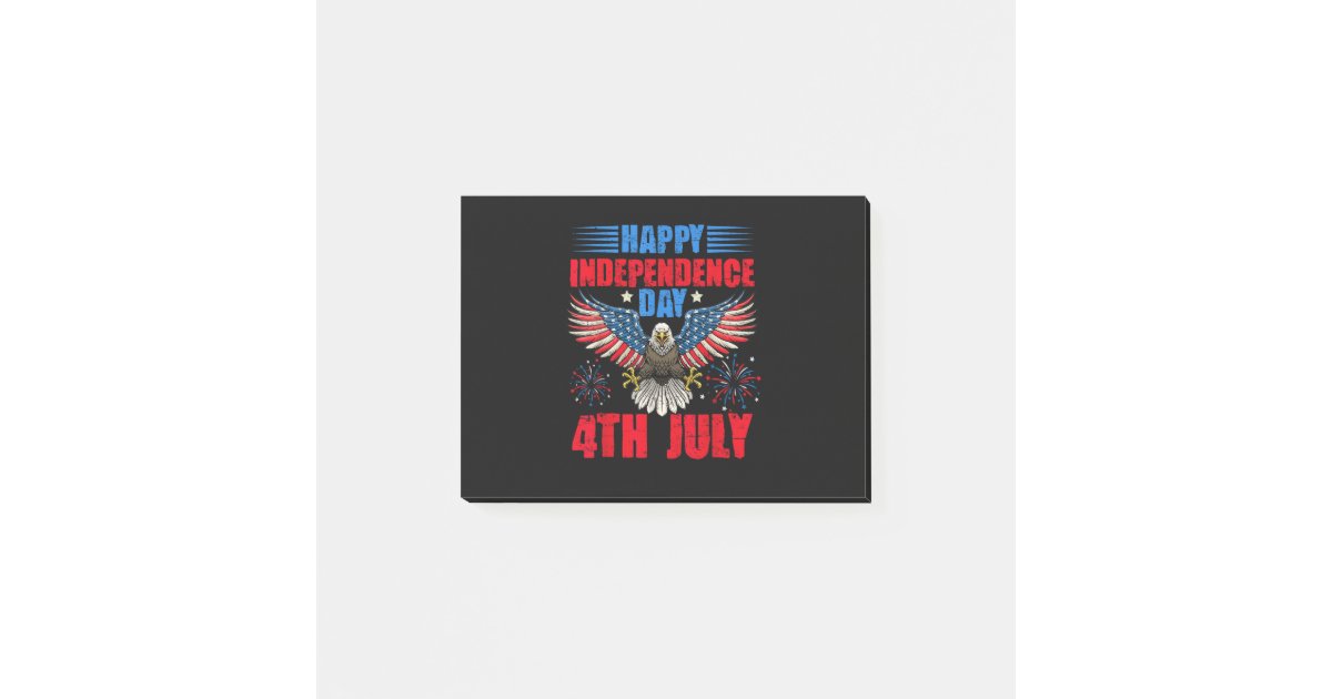 Happy Independence Day 4th Of July Eagle Fireworks Post-it Notes | Zazzle