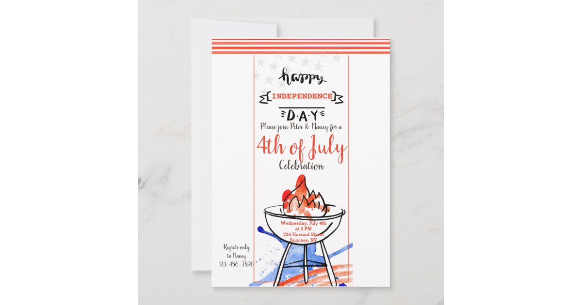 Happy Independence Day Invitation | Zazzle