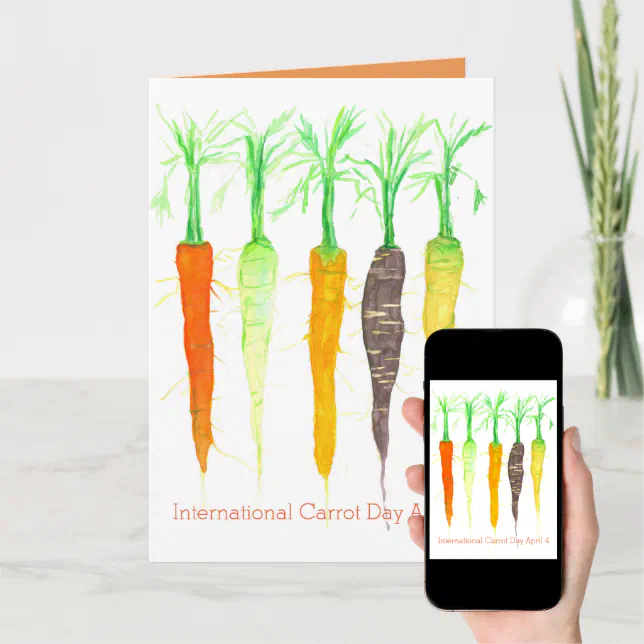 Happy International Carrot Day April 4 Card | Zazzle