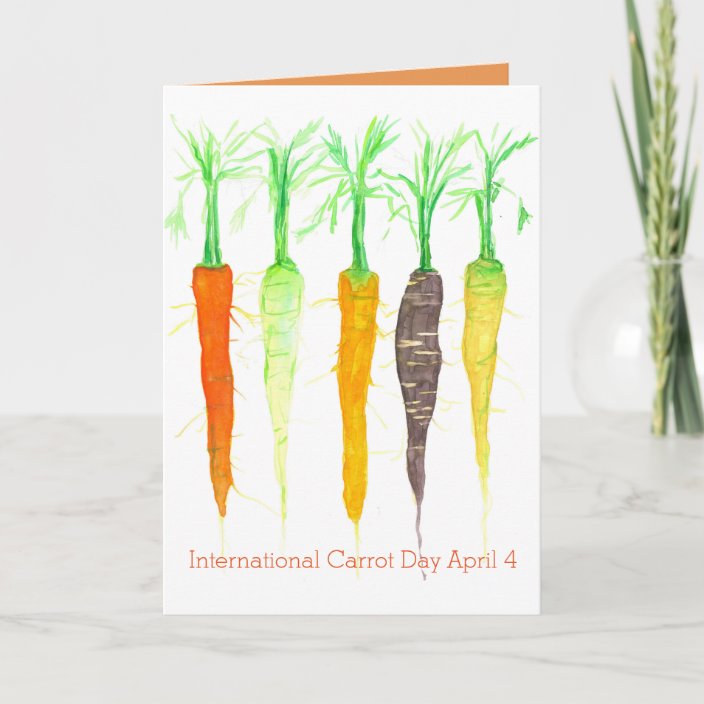Happy International Carrot Day April 4 Card | Zazzle.com