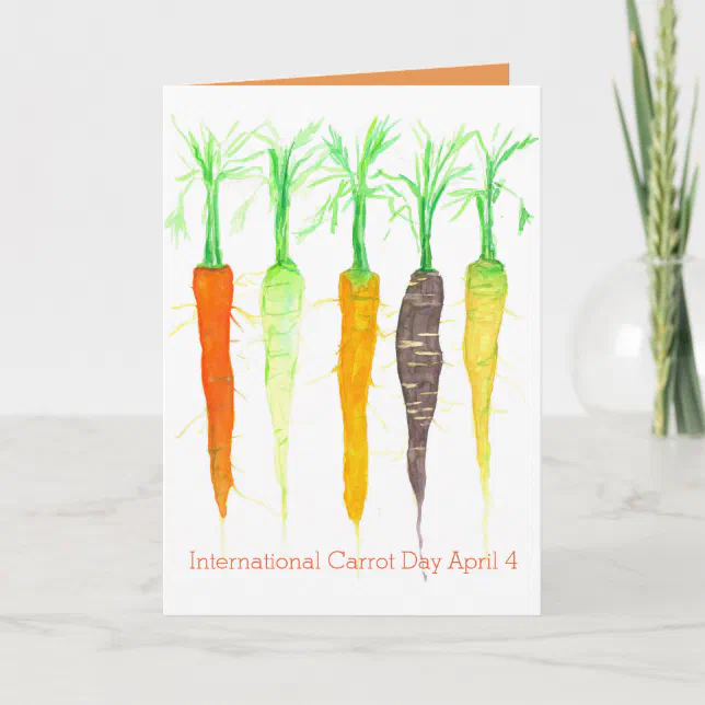 Happy International Carrot Day April 4 Card | Zazzle