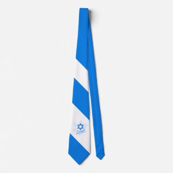 Happy Israel Independence Day Blue Star of David Neck Tie | Zazzle