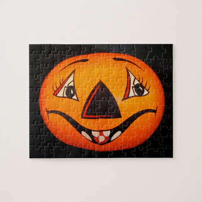 Happy Jack O’ Lantern Halloween Jigsaw Puzzle | Zazzle