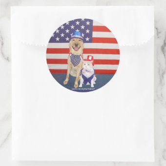 Happy July 4th! Classic Round Sticker | Zazzle
