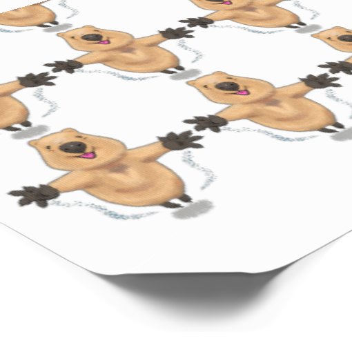 Happy jumping quokka cartoon design temporary tattoos | Zazzle