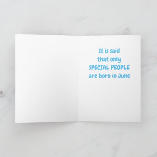 HAPPY *****JUNE***** BIRTHDAY CARD | Zazzle