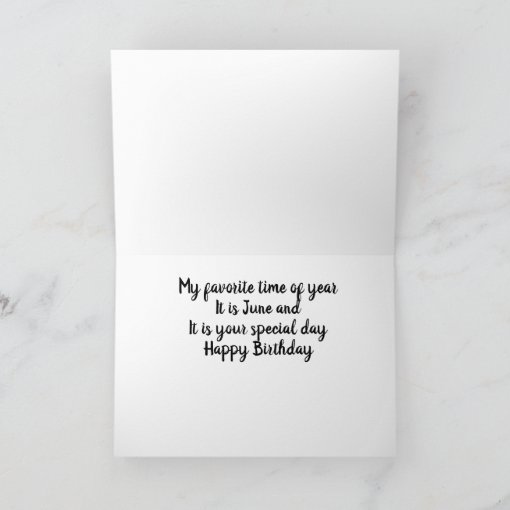 HAPPY ****JUNE**** BIRTHDAY CARD | Zazzle