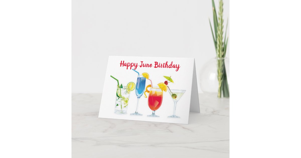 HAPPY ****JUNE**** BIRTHDAY CARD | Zazzle